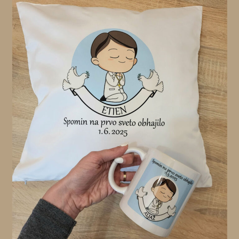 Darilo za prvo sveto obhajilo - čudovita skodelica za spomin.