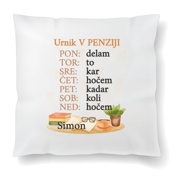 Penzija, blazina – darilo ob upokojitvi - SlikaOblika